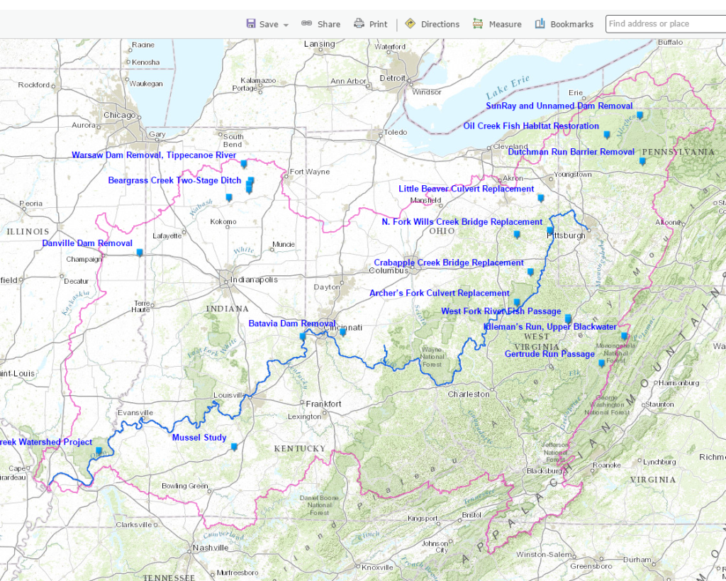 Maps - Ohio River Basin Fish Hab